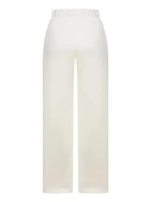 Max Mara Wide Jersey Trousers White