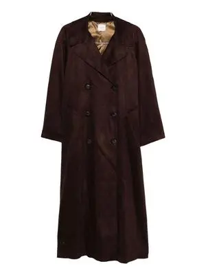 ALYSI Double-breasted Trench Coat - Brown