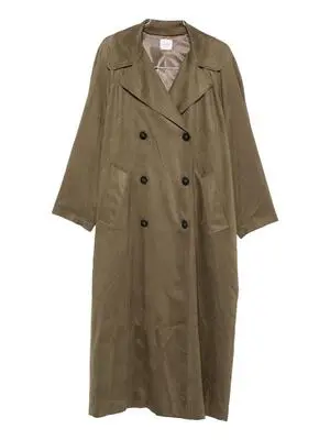 ALYSI Double-breasted Trench Coat - Green