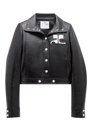 DUNST Faux Leather Jacket - Black