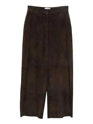 ALYSI Leather Wide-Leg Trousers