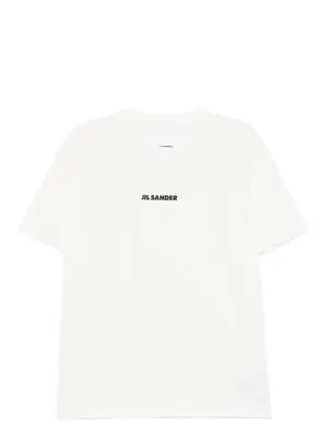 JIL SANDER Short Sleeve T-shirt Con Logo - White