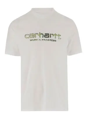 Carhartt Work In Progress Solar Chrome Script T-shirt - White