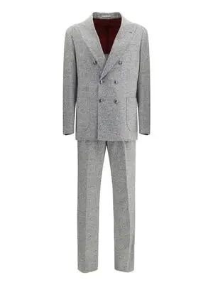 Brunello Cucinelli Wool Blend Double-breasted Suit - Grey