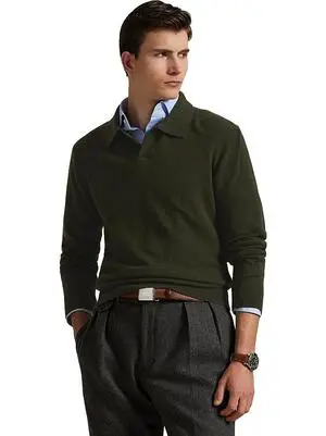 Polo Ralph Lauren Wool Regular Fit Polo Sweater - Green