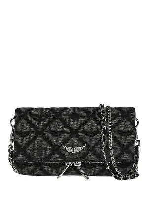 Zadig&Voltaire Rock Nano Denim Monogram Crossbody Bag - Road