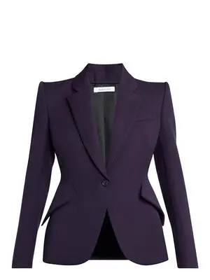 Alexander McQueen Grain De Poudre Wool Single-breasted Blazer - 5144 Viole