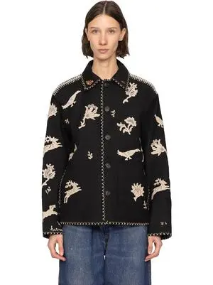 Sea Mika Applique Jacket - Black