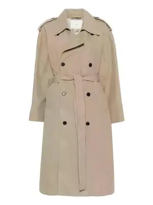 DUNST Double-breasted Trench Coat - Neutrals