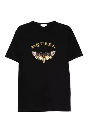 Alexander McQueen Moth-embroidered T-shirt - Black