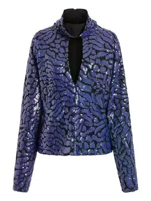16Arlington Olamo Sequinned Top - Purple