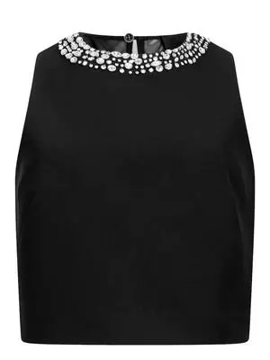 Liu Jo Rhinestone-embellished Sleeveless Top - Black
