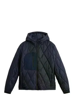 Woolrich Diamond-pattern Jacket - Blue