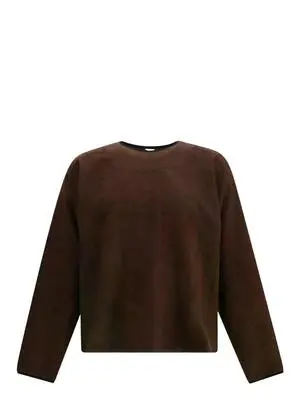 GR10K Brushed Wool Sweater - Brown