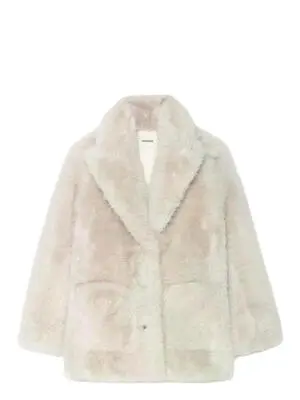 Zadig&Voltaire Faux Fur Shawl-collar Coat - Neutrals