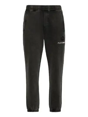 PLEIN SPORT Cold-dye Logo-embroidered Track Pants - Black