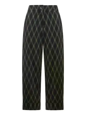 PIERRE-LOUIS MASCIA Diamond-pattern Trousers - Black