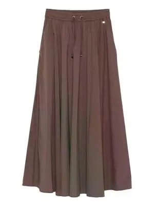 Herno Drawstring Pleated Skirt - Brown