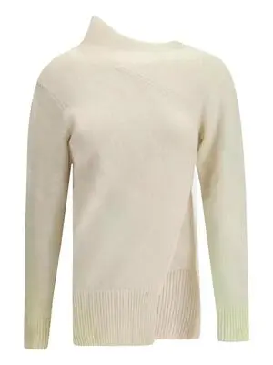 DI STAVNITSER Asymmetric High-neck Sweater - White