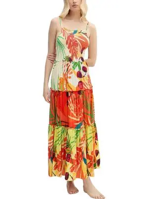 DESIGUAL Tiered Maxi Dress
