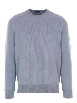 Zegna Ribbed-trim Sweater - Blue