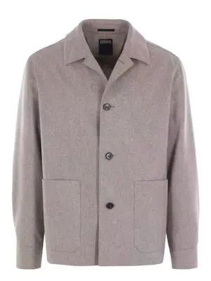 Zegna Button-fastening Patch-pocket Jacket - Neutrals