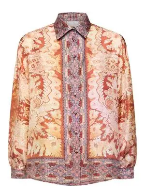 PIERRE-LOUIS MASCIA Paisley-print Button-down Shirt - Neutrals