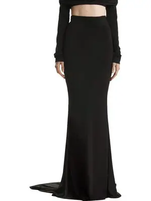 2310 STUDIO Draped Maxi Skirt - Black