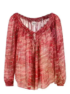 Isabel Marant Pleated Blouse - Red