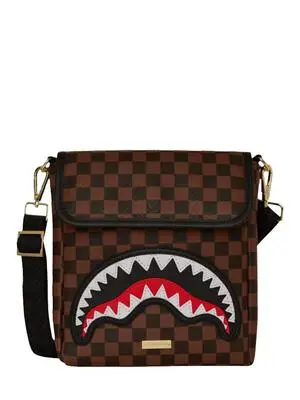 SPRAYGROUND Sawtooth Sharks In Paris Messenger Sling - Brown