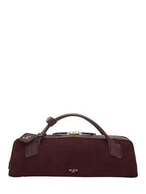Alaïa Le Teckel Leather Clutch - Burgundy