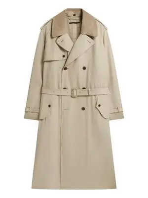 DUNHILL Wool Double-Breasted Trench Coat