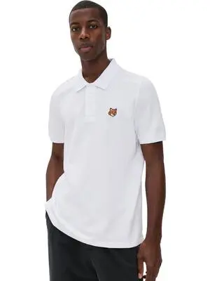 Maison Kitsuné Fox Head Patch Regular Polo White