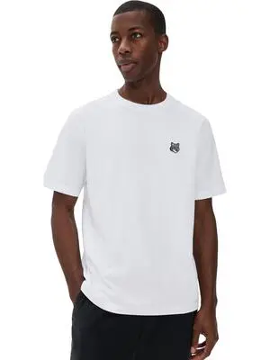 Maison Kitsuné Grey Fox Head Patch Comfort Tee - White