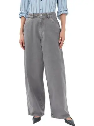 LEMAIRE Wide-leg Denim Trousers - Heather