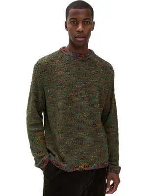 Obey Martin Lightweight Crewneck Sweater - Chive Multi