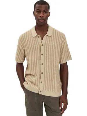 Marine Layer Graham Sweater Button-down - Taupe
