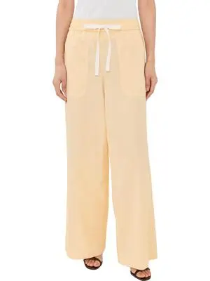 TWP Striped Cotton Trousers - Yellow/ivory Stripe