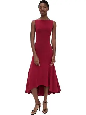 GUIZIO Daye Midi Dress - Bordeaux
