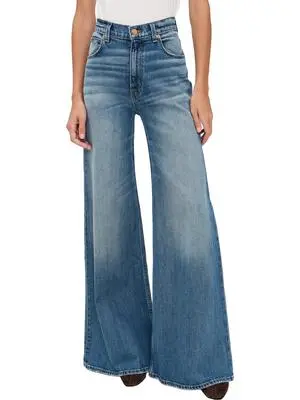 JAMIE HALLER The Palazzo Wide Leg Jeans - Bright Indigo