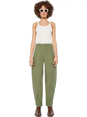 MOTHER The Fangirl Fatigue Flood Trousers - Green