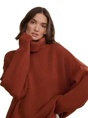 Jenni Kayne Cashmere Porter Turtleneck - Rust