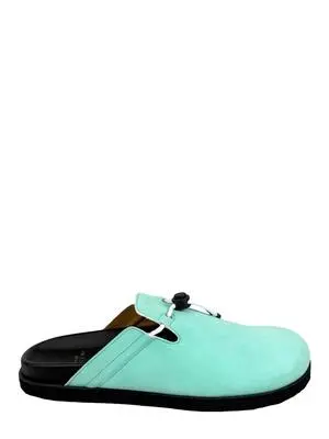Buscemi Pietro Camoscio Leather Slipper - Turquoise