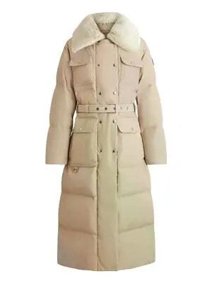 Fusalp Vlavi Belted Faux-fur Collar Coat - Neutrals