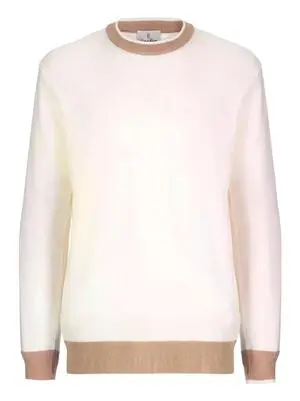 CONTE OF FLORENCE Crew-neck Wool Jumper - Neutrals