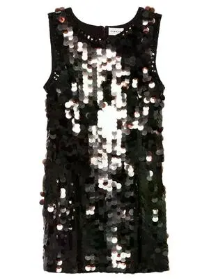 P.a.r.o.s.h Sequin Sleeveless Dress - Black