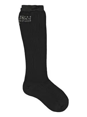 MAISON MARGIELA Ribbed Socks - Black