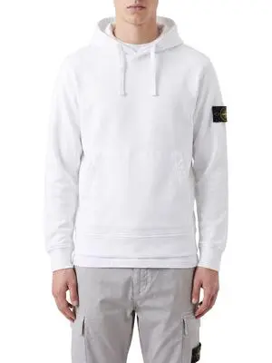 Stone Island Hooded Sweatshirt - White