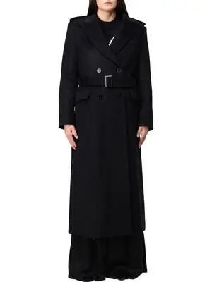 DONDUP Belted Double-breasted Coat - Black