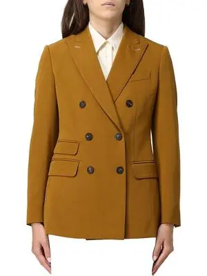Max Mara Double-Breasted Jacket Yellow